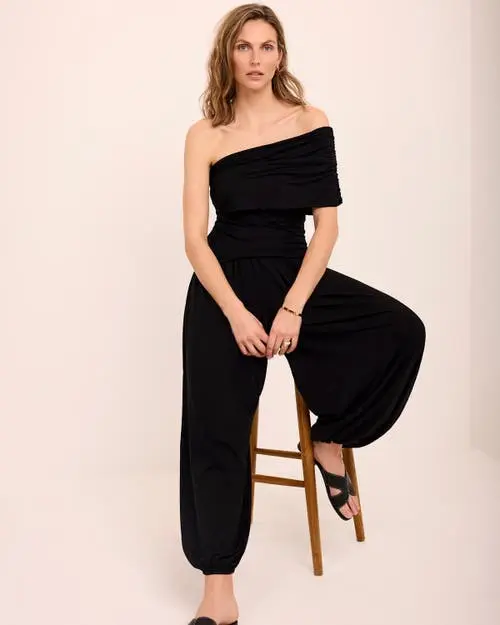 Mint Velvet One Shoulder Draped Top