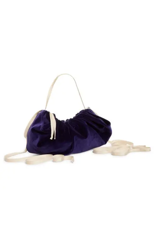 COLLEEN ALLEN Bustle Cotton Velvet Bag - Dark Iris