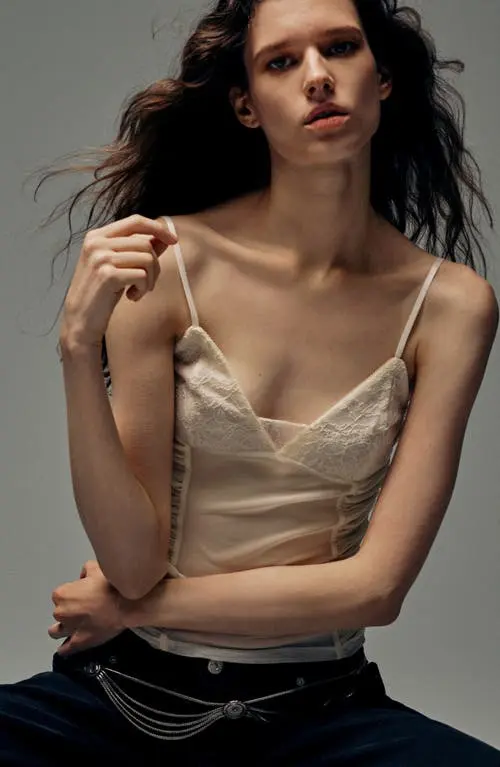 Mango Lace Trim Camisole