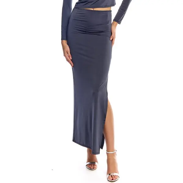 LBLC THE LABEL Porter Long Maxi Skirt - Midnight