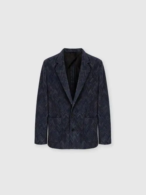 Missoni Cotton And Viscose Zig Zag Blazer