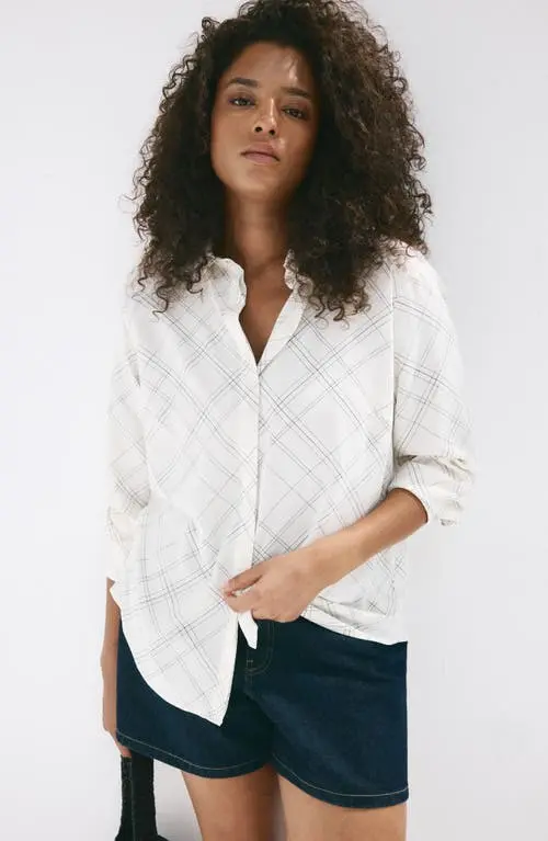 Mango Printed Straight Shirt