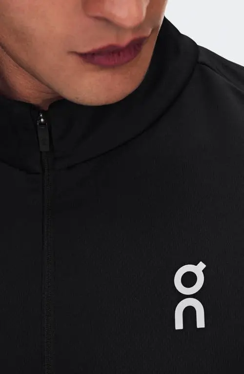 On Core Quarter Zip Performance T-shirt - Black