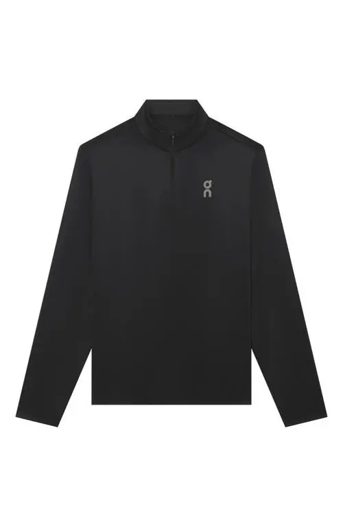 On Core Quarter Zip Performance T-shirt - Black