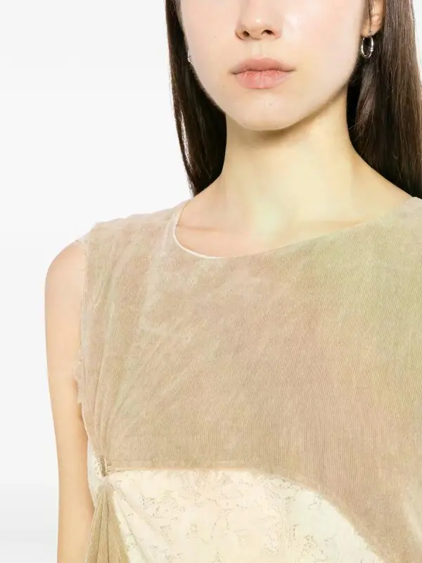 A TENTATIVE ATELIER Asymmtric Lace-patched Dress