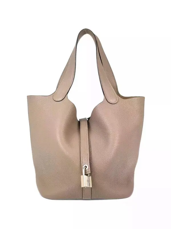Hermès 2019 Gm Taurillon Clemence Picotin Lock Tote Bag - Neutrals