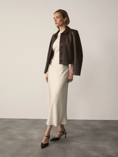 The Fold Orsini Leather Collard Jacket