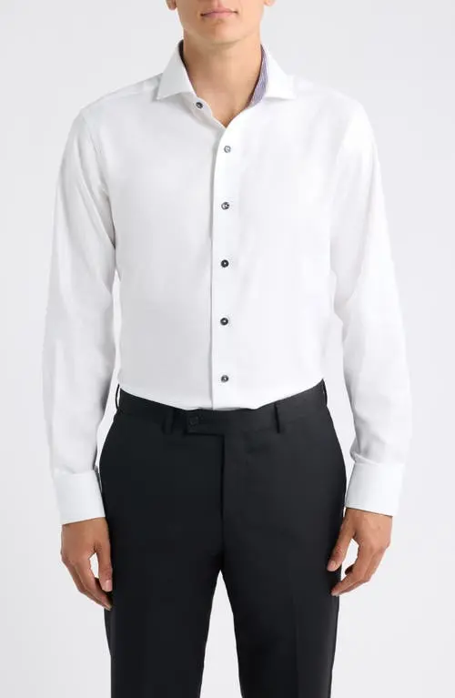 Lorenzo Uomo Trim Fit Basketweave Dress Shirt