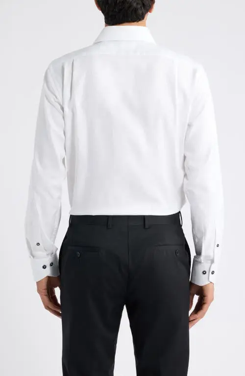 Lorenzo Uomo Trim Fit Basketweave Dress Shirt