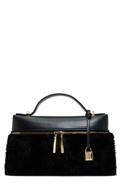 Aldo Amburr Faux Fur Crossbody Bag - Black