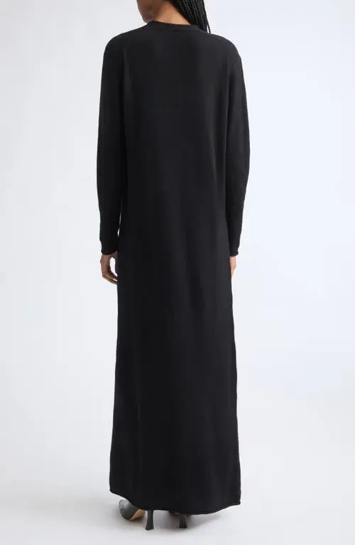 COLLEEN ALLEN Deep V-neck Extrafine Merino Wool Dress