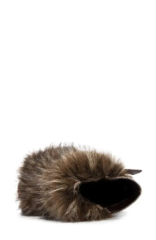 AZALEA WANG Serious Plaid Faux Fur Bootie
