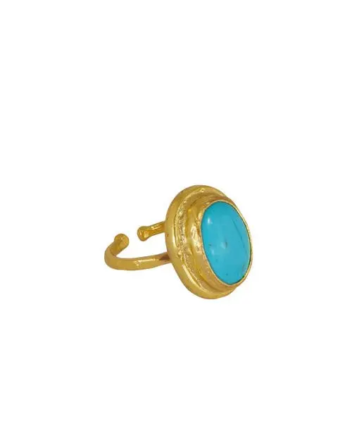 OTTOMAN HANDS Cocktail Ring - Turquoise
