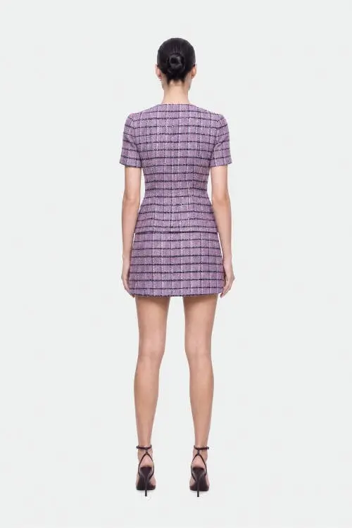NOCTURNE Textured Tweed Midi Skirt