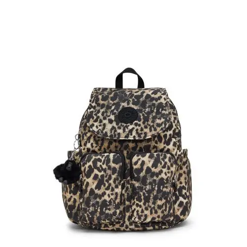 KIPLING City Pocket Small Printed Backpack - Wild Leopard