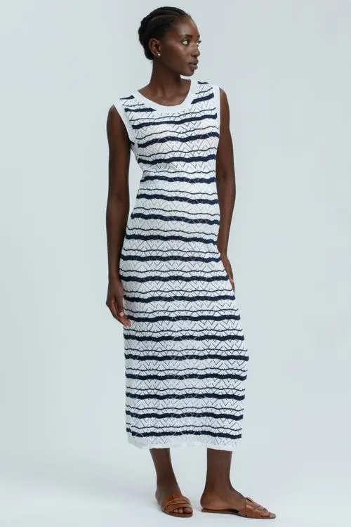 PIETRO BRUNELLI Paraggi Pointelle Knit Maternity Maxi Dress
