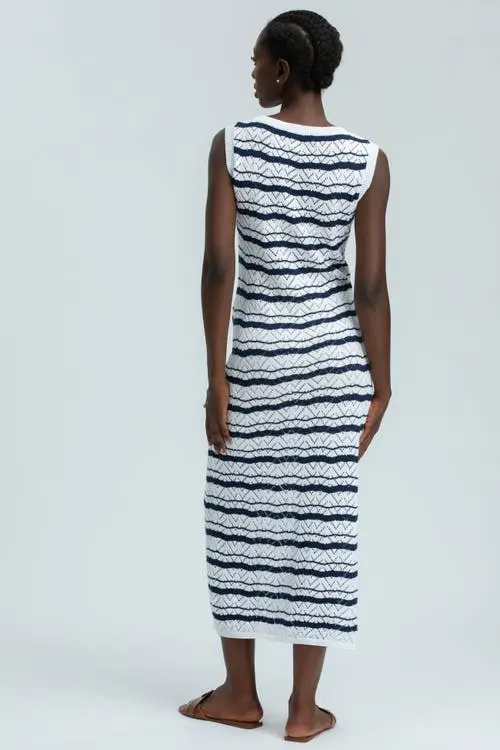 PIETRO BRUNELLI Paraggi Pointelle Knit Maternity Maxi Dress