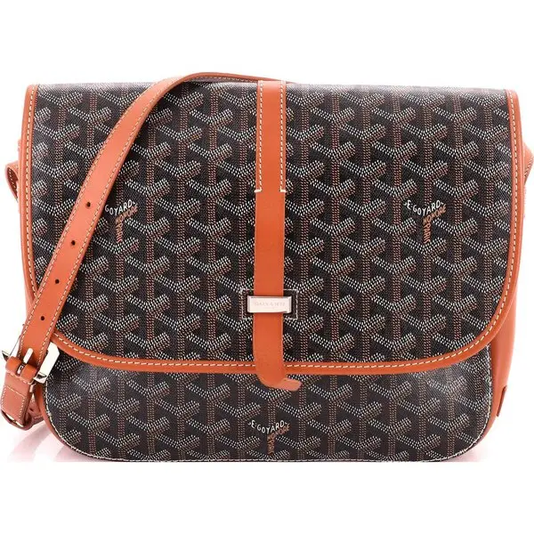 Goyard Belvedere Ii Messenger Bag Coated Canvas Mm - Brown