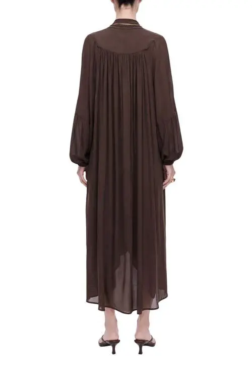 NOCTURNE Draped Wrap Maxi Dress