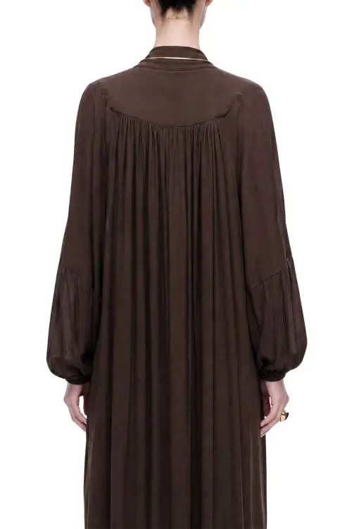 NOCTURNE Draped Wrap Maxi Dress