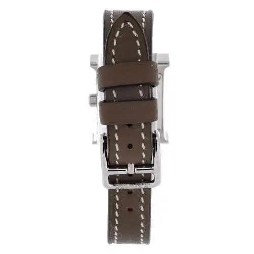 Hermès Heure H Quartz Watch Stainless Steel And Leather 17