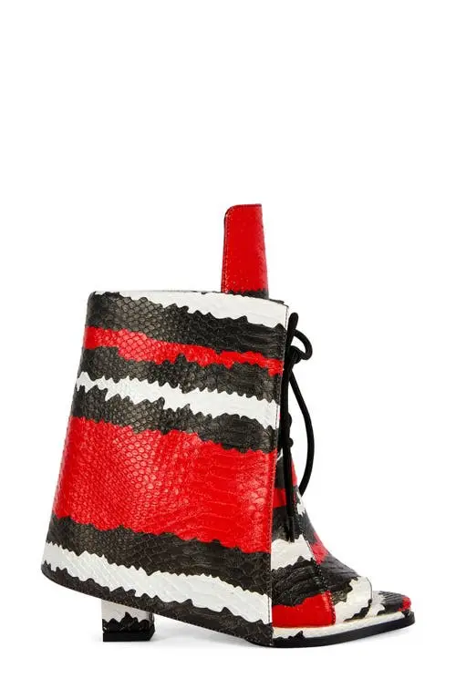 AZALEA WANG Caelum Faux Leather Peep Toe Bootie
