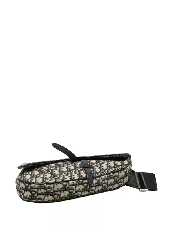 Dior 2019 Oblique Canvas Saddle Crossbody Bag
