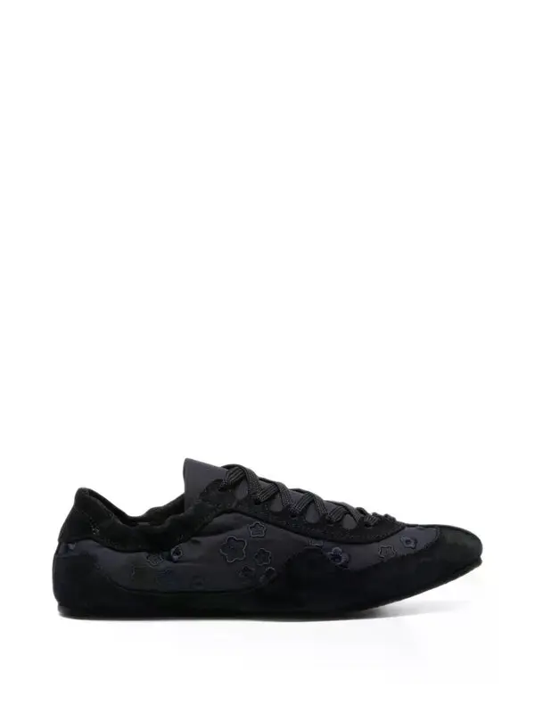 Cecilie Bahnsen Blaise Floral-embroidered Sneakers - Blue