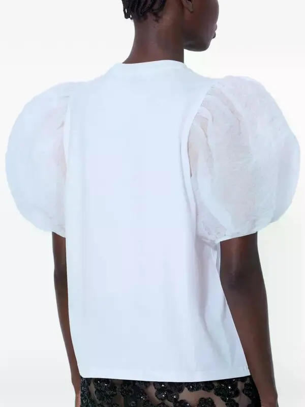 Cecilie Bahnsen Ben Sheer-puff-sleeve T-shirt