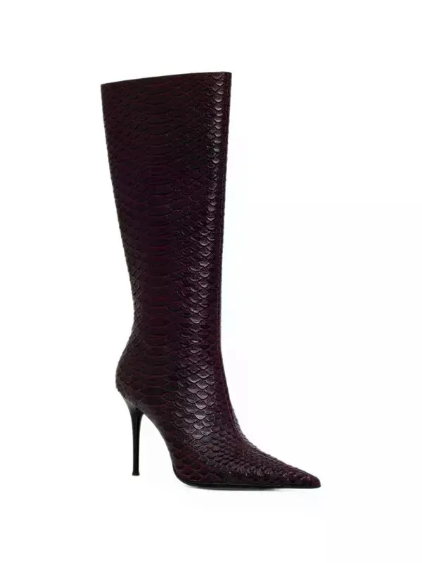 Jeffrey Campbell Proposal Snakeskin-effect Knee-high Boots