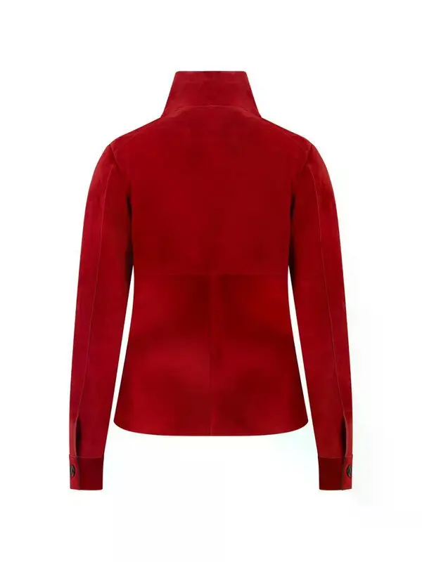 MOORER Flomena-p High-neck Suede Jacket