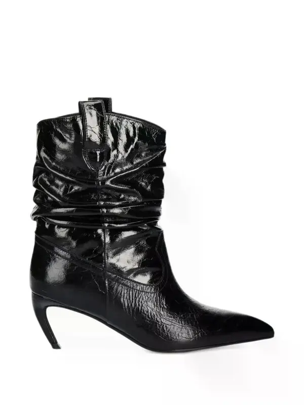 Jeffrey Campbell Desolation Ruched Pointed-toe Boots