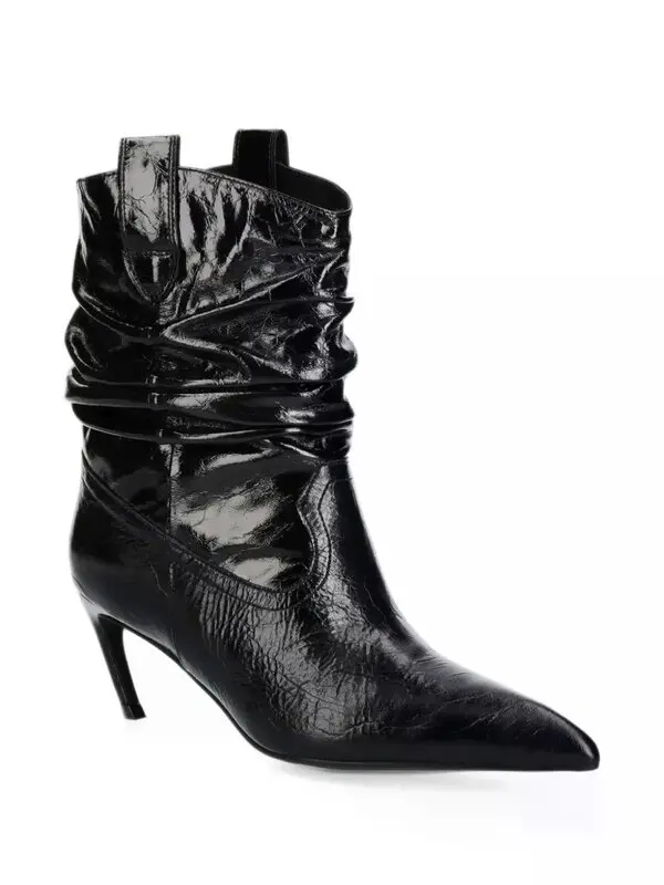 Jeffrey Campbell Desolation Ruched Pointed-toe Boots