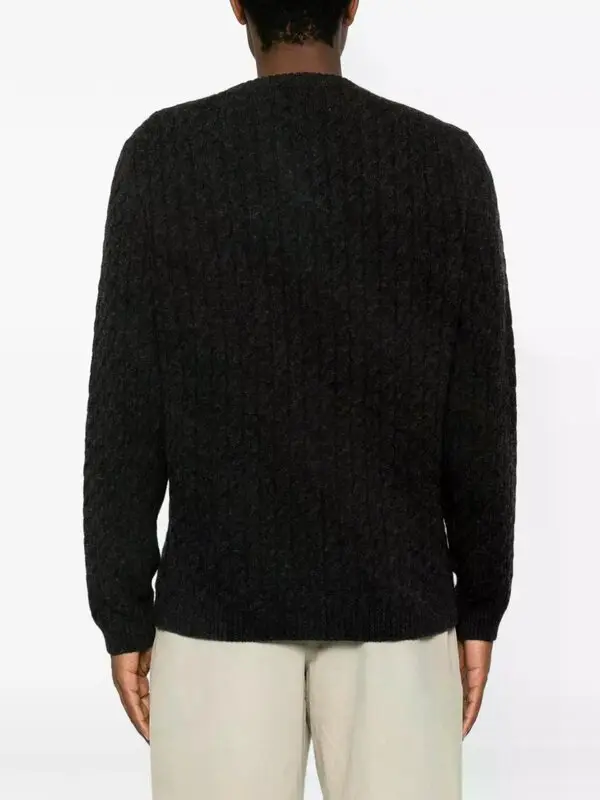 AMARANTO Cable-knit Crew-neck Sweater