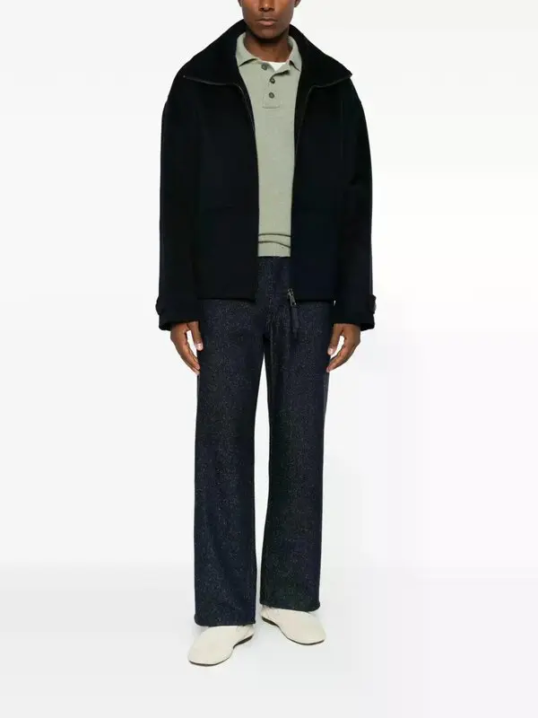 AMARANTO Zip-up Spread-collar Jacket