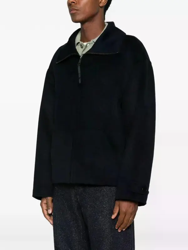 AMARANTO Zip-up Spread-collar Jacket