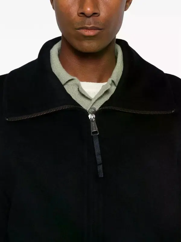 AMARANTO Zip-up Spread-collar Jacket