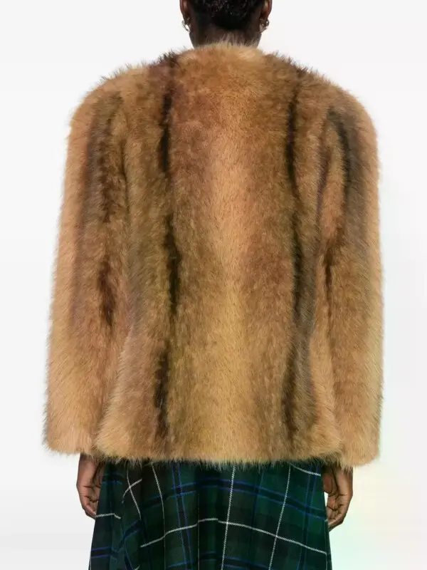 Maje Faux-fur Round-neck Jacket