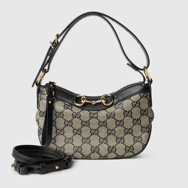 Gucci Starlet Mini Shoulder Bag Gg Canvas - Black