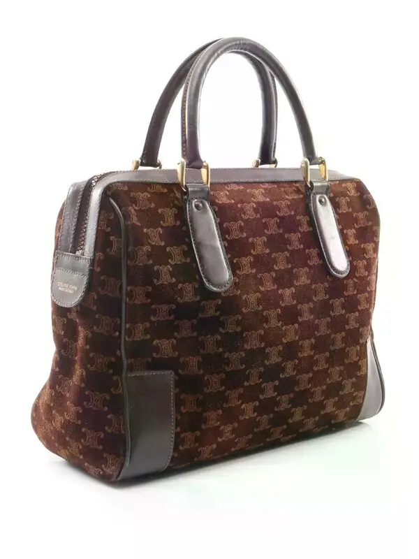 Celine 20th Century Macadam Suede Boston Bag
