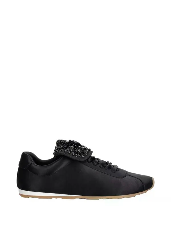 Jeffrey Campbell Shelter Embellished Satin Sneakers