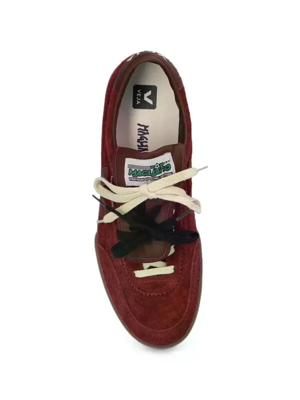 VEJA X Magliano Amarante Panenka Suede Sneakers - Red