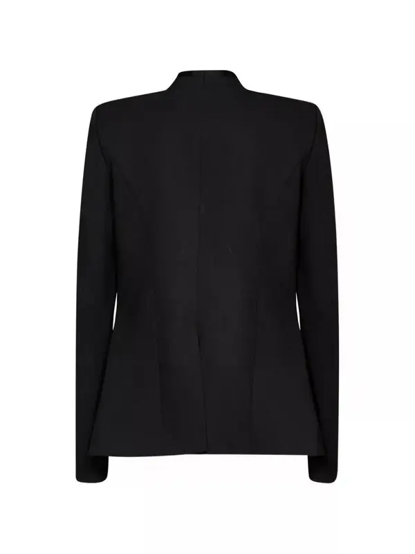 Amen Satin-trim Open-front Jacket