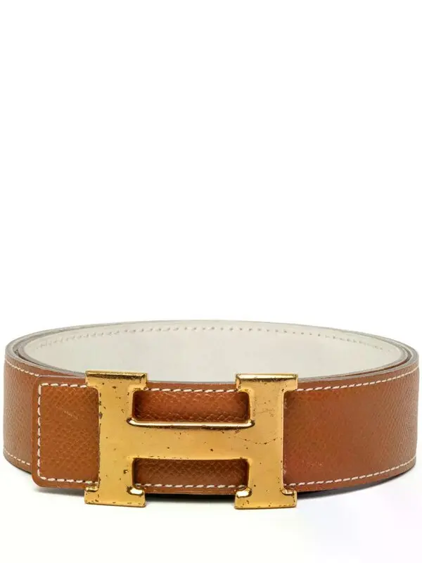 Hermès 1997 Courchevel Constance H Reversible Belt