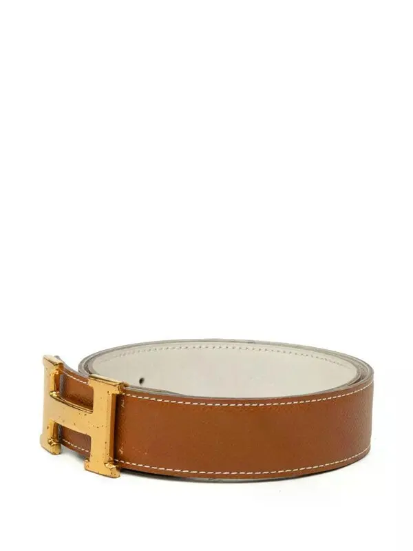 Hermès 1997 Courchevel Constance H Reversible Belt
