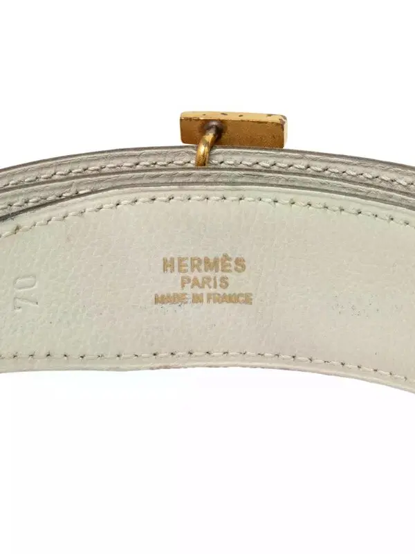 Hermès 1997 Courchevel Constance H Reversible Belt