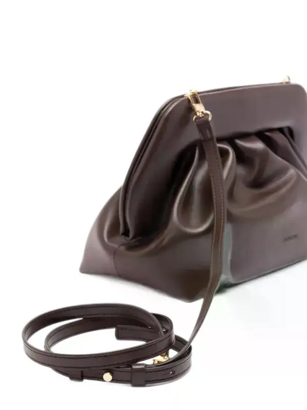 THEMOIRE Medium Bios Ruched Crossbody Bag - Brown