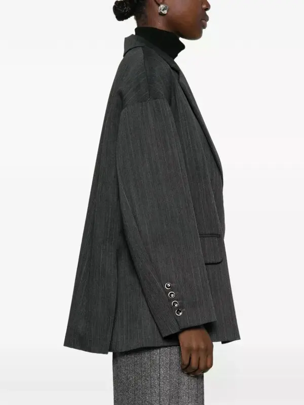 NINE:INTHE:MORNING Tecla Pinstriped Blazer