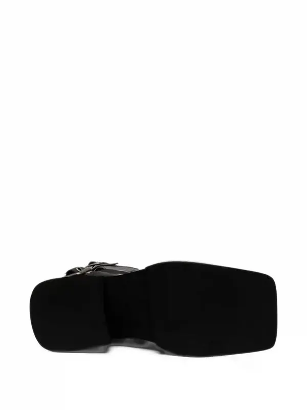 Jeffrey Campbell Fraudulent Buckle-strap Square-toe Boots