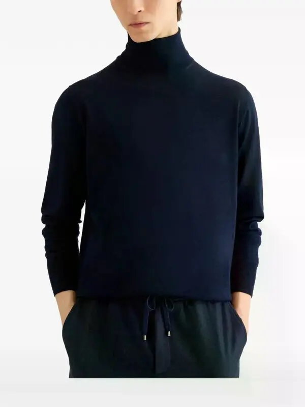 Agnona Ribbed-trim Turtleneck T-shirt